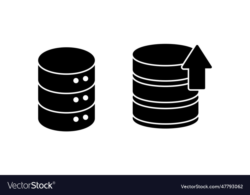 Database icon server icon storage Royalty Free Vector Image Database icon server icon storage Royalty Free Vector Image
