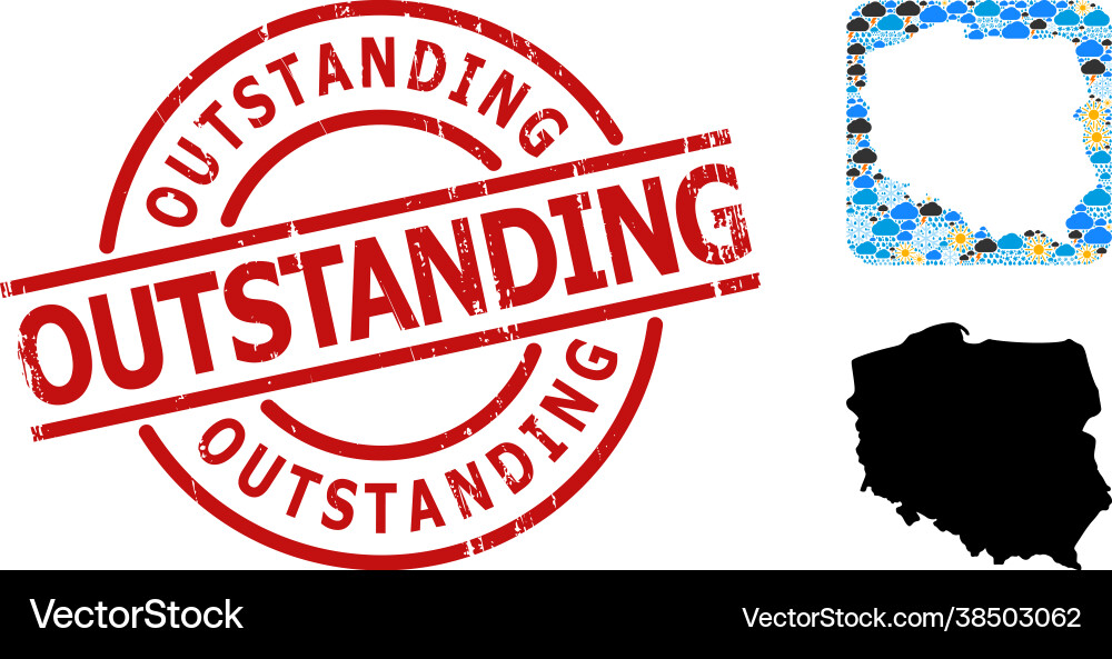 Distress outstanding stamp and stencil climate Vector Image