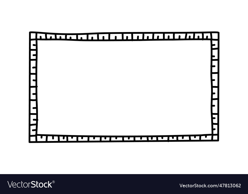 Doodle frames rectangle hand drawn borders Vector Image