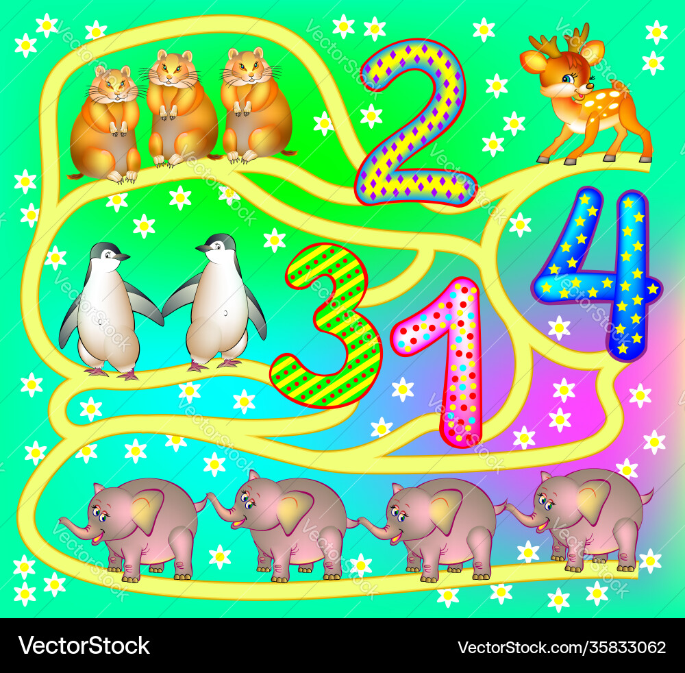 Exercises for young children need to count Vector Image