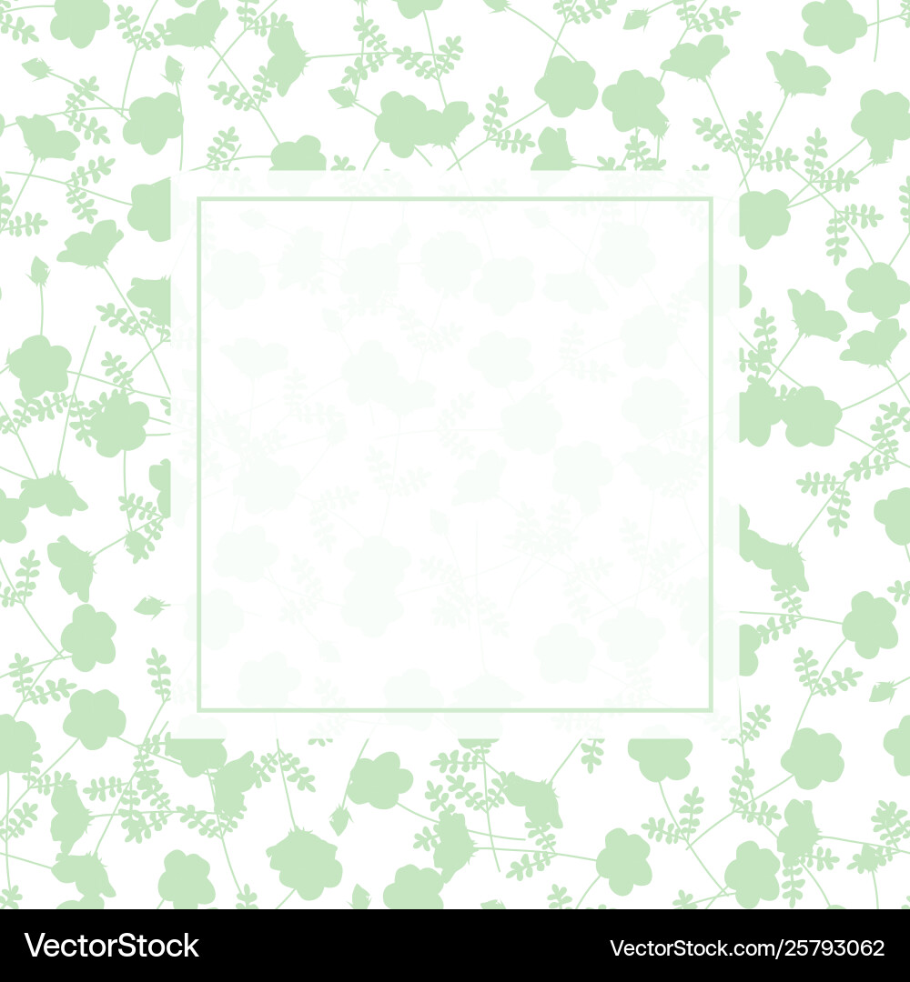 Green flower banner on white background Royalty Free Vector