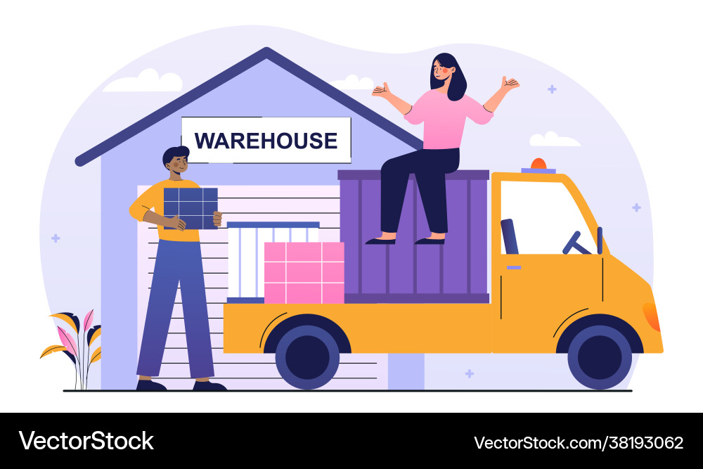Male character is working in specialized customer Vector Image