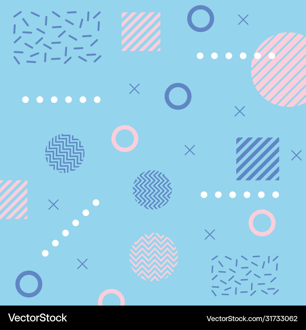 Memphis form a triangle and squares 80s 90s style Vector Image