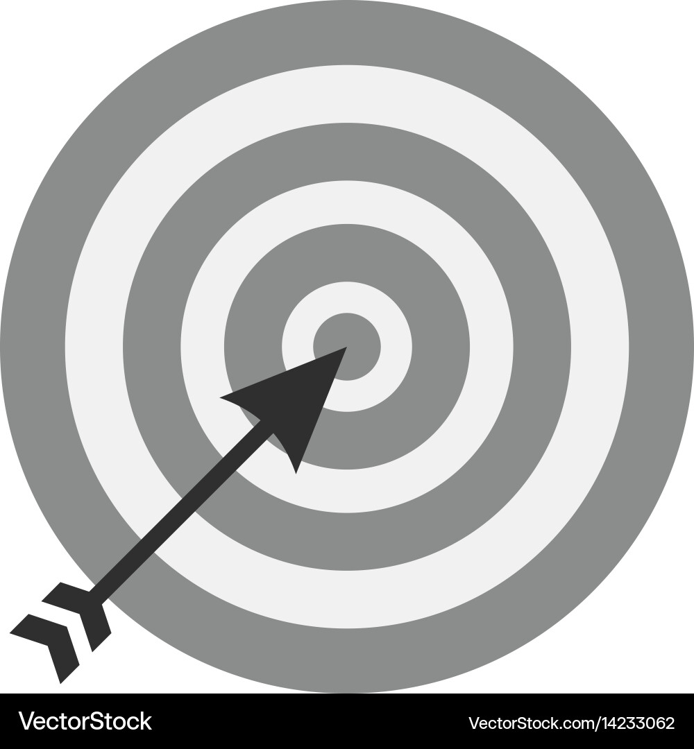 On target Royalty Free Vector Image - VectorStock