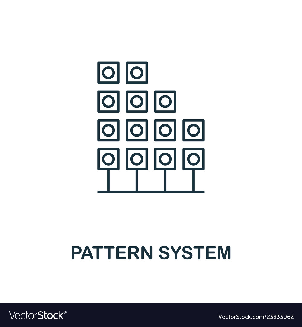 Pattern system outline icon thin line style from Vector Image
