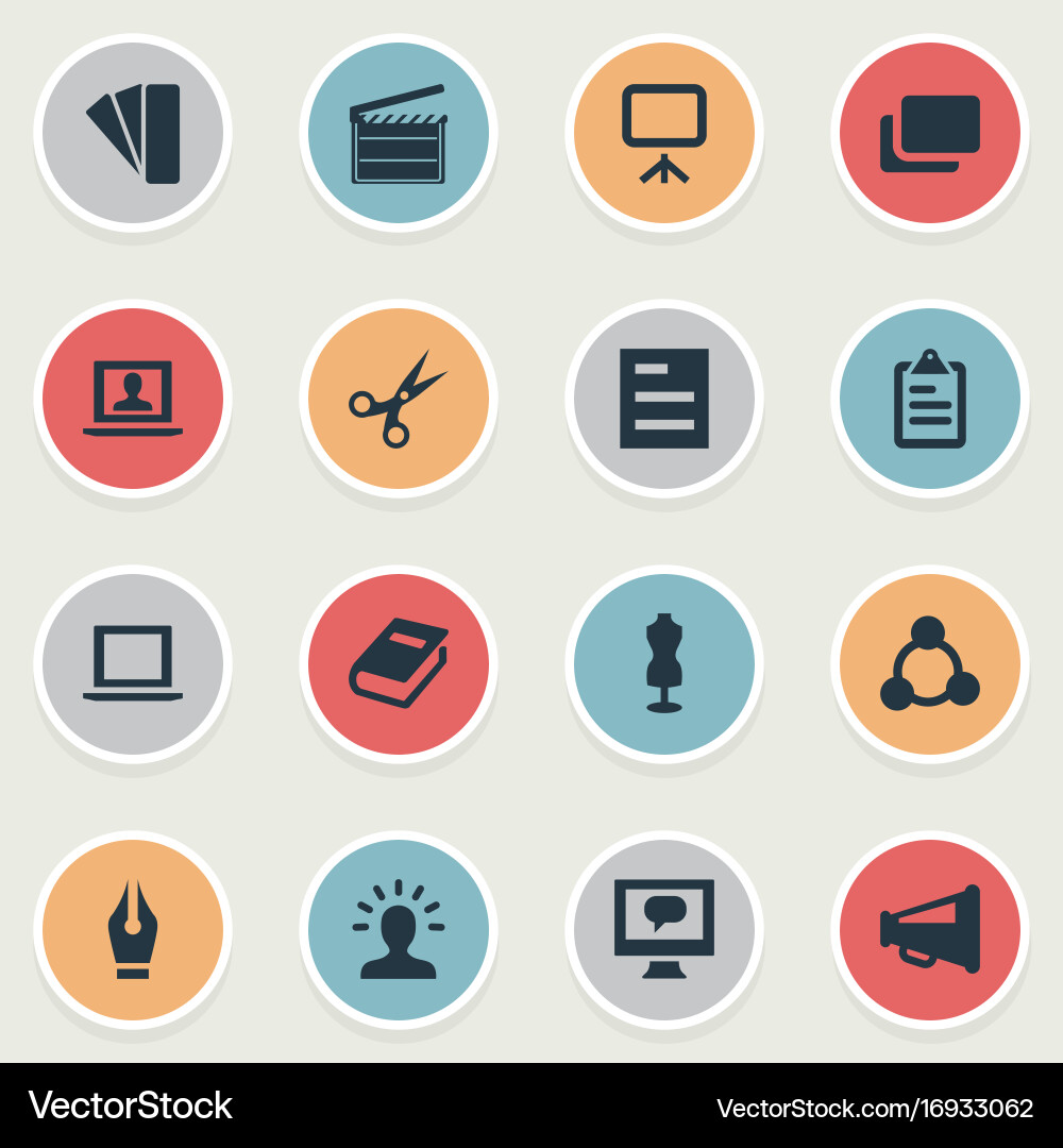 Set of simple designicons Royalty Free Vector Image