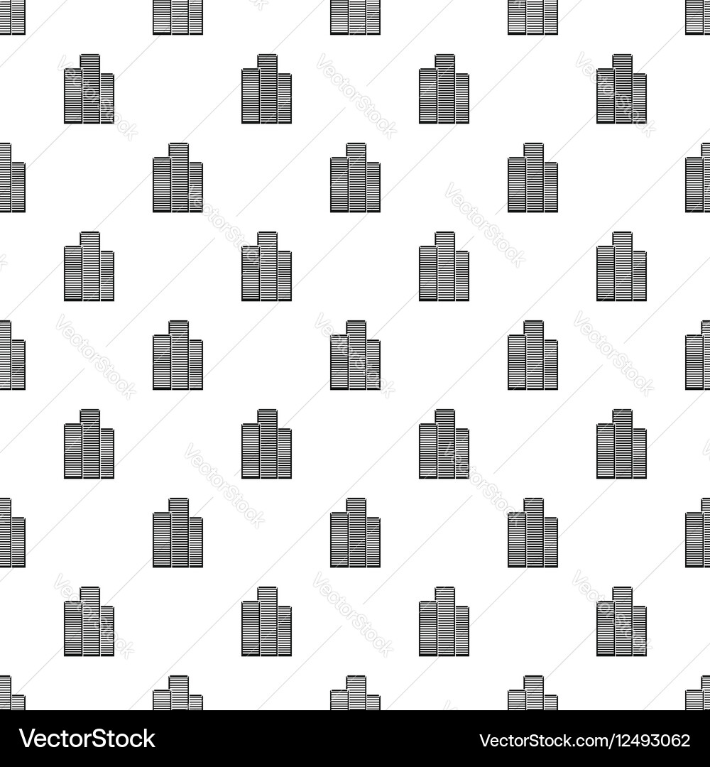 Skyscrapers pattern simple style Royalty Free Vector Image
