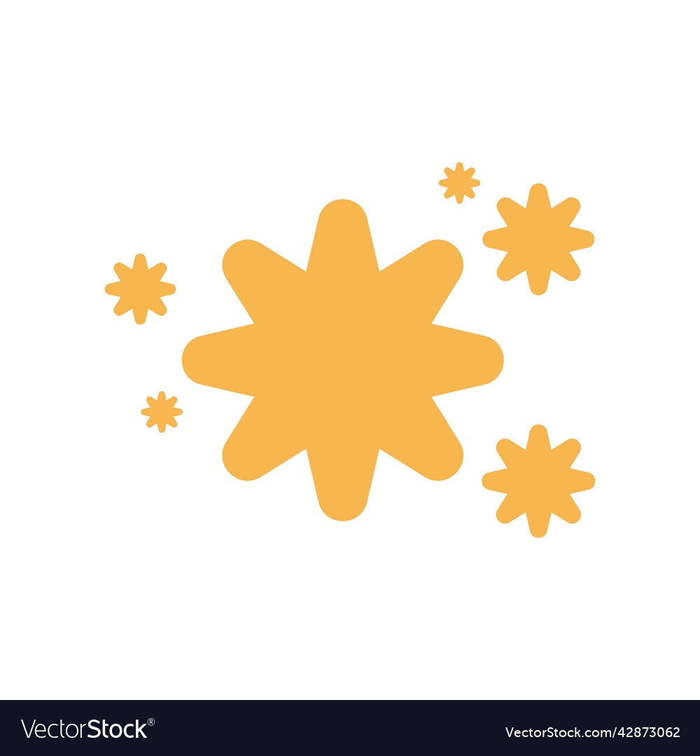 Sparkling star light abstract icon shiny sparkle Vector Image
