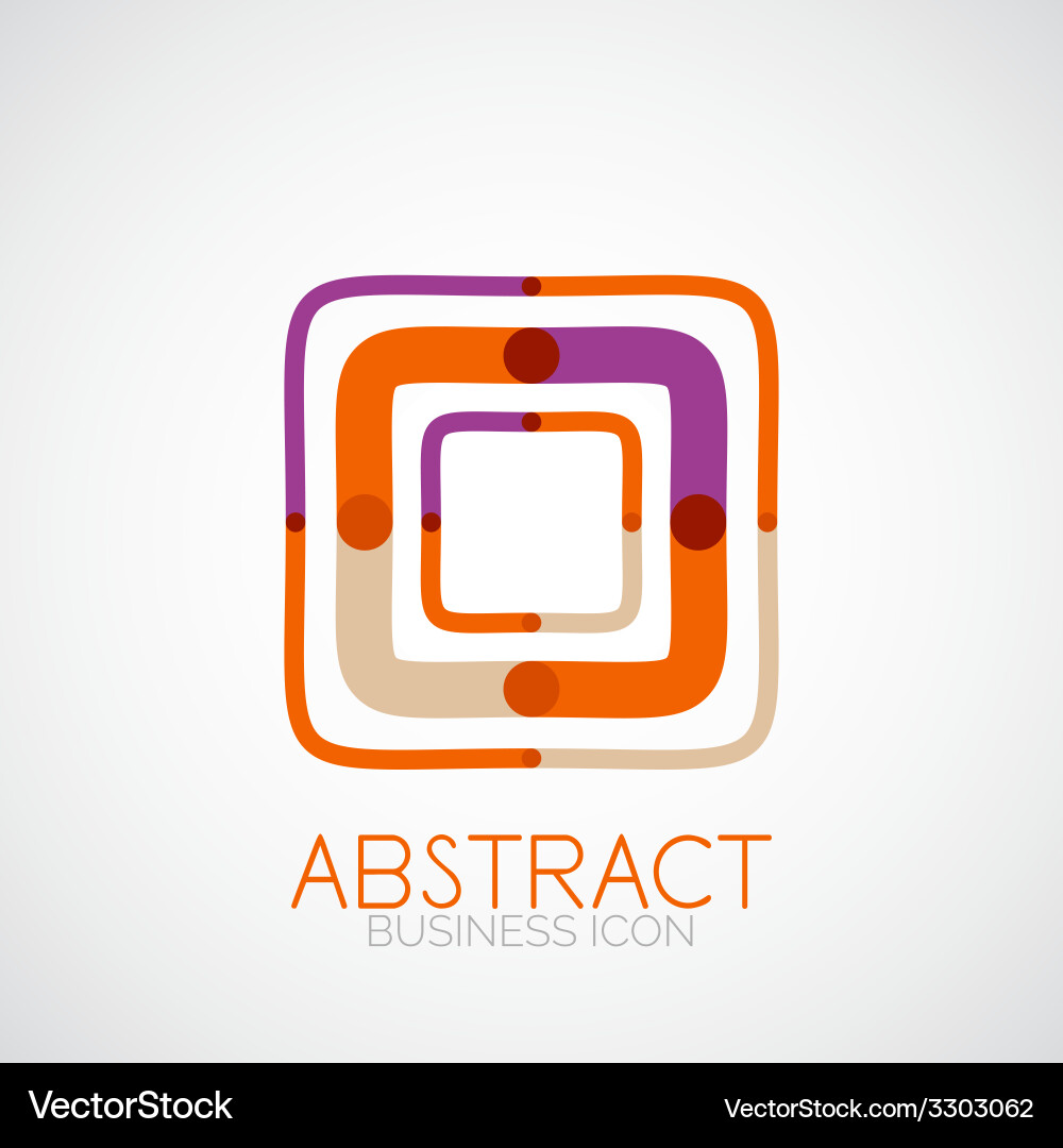 Symmetric abstract geometric shape Royalty Free Vector Image