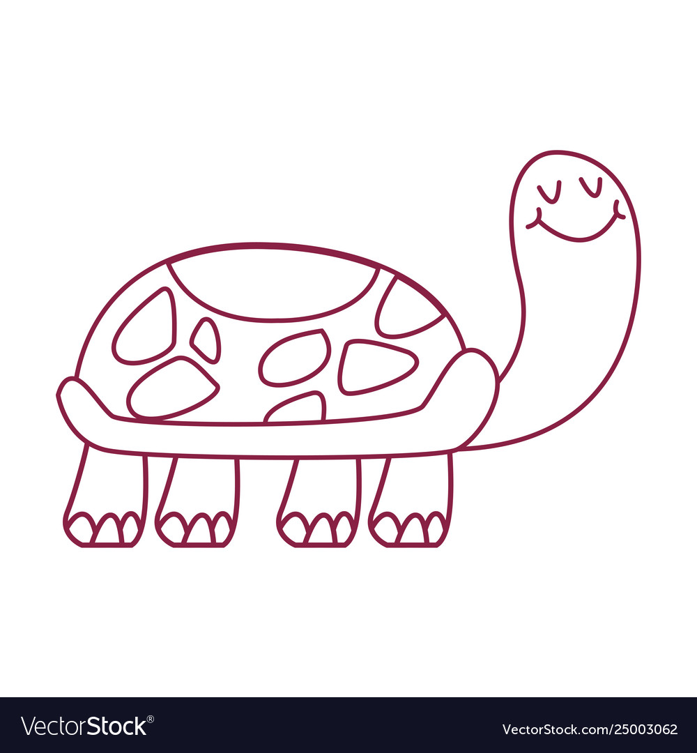 Turtle cute cartoon Royalty Free Vector Image - VectorStock