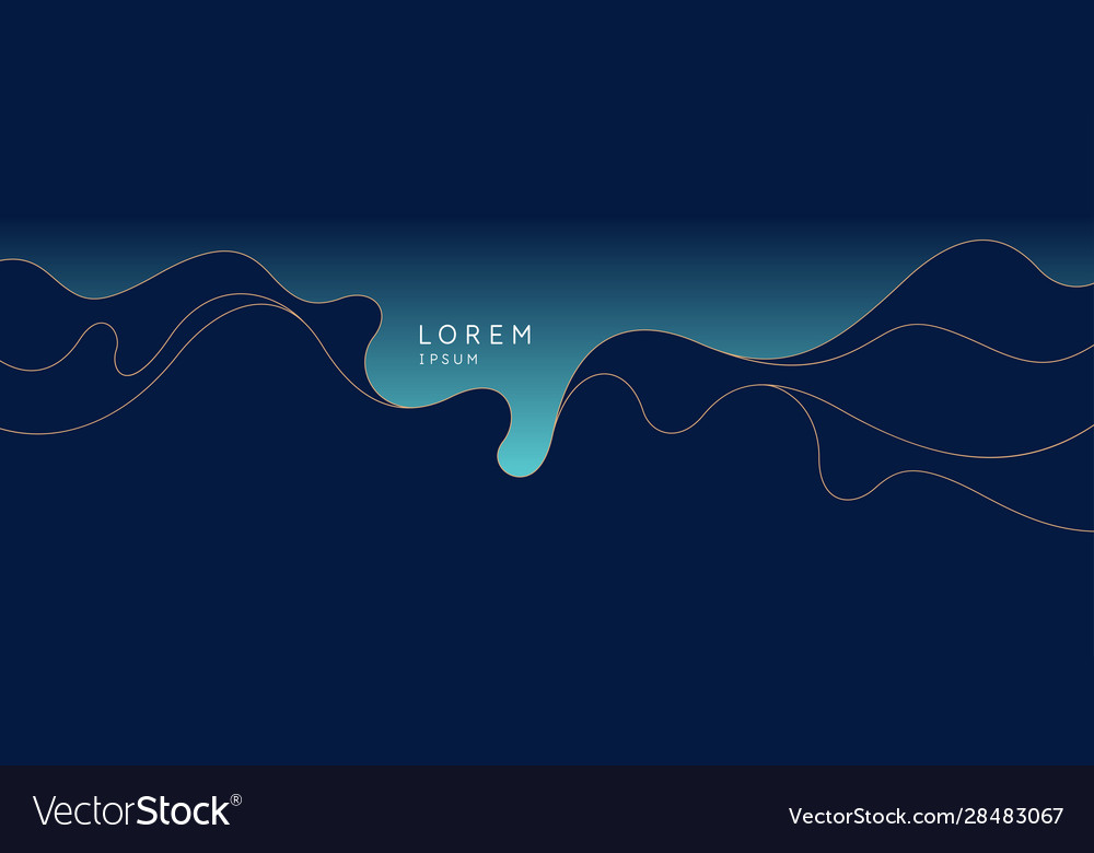 Abstract poster with dynamic waves Royalty Free Vector Image