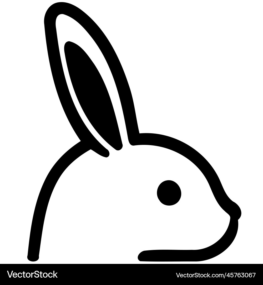 Animal head mammal rabbit bunny Royalty Free Vector Image