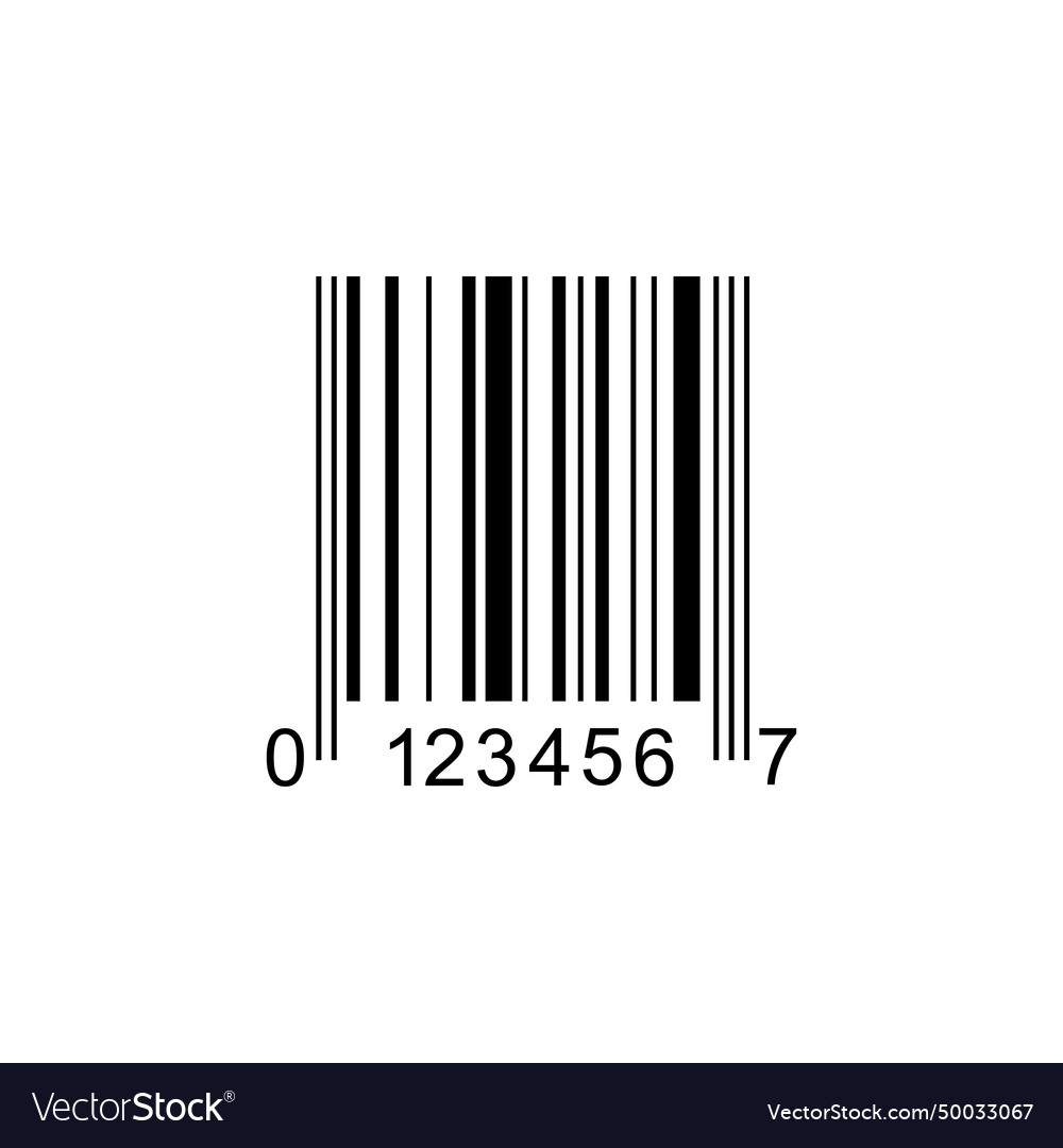 Barcode icon bar code label template isolated Vector Image