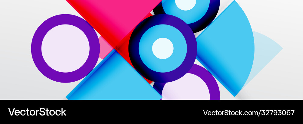 Bright color circles abstract round shapes Vector Image