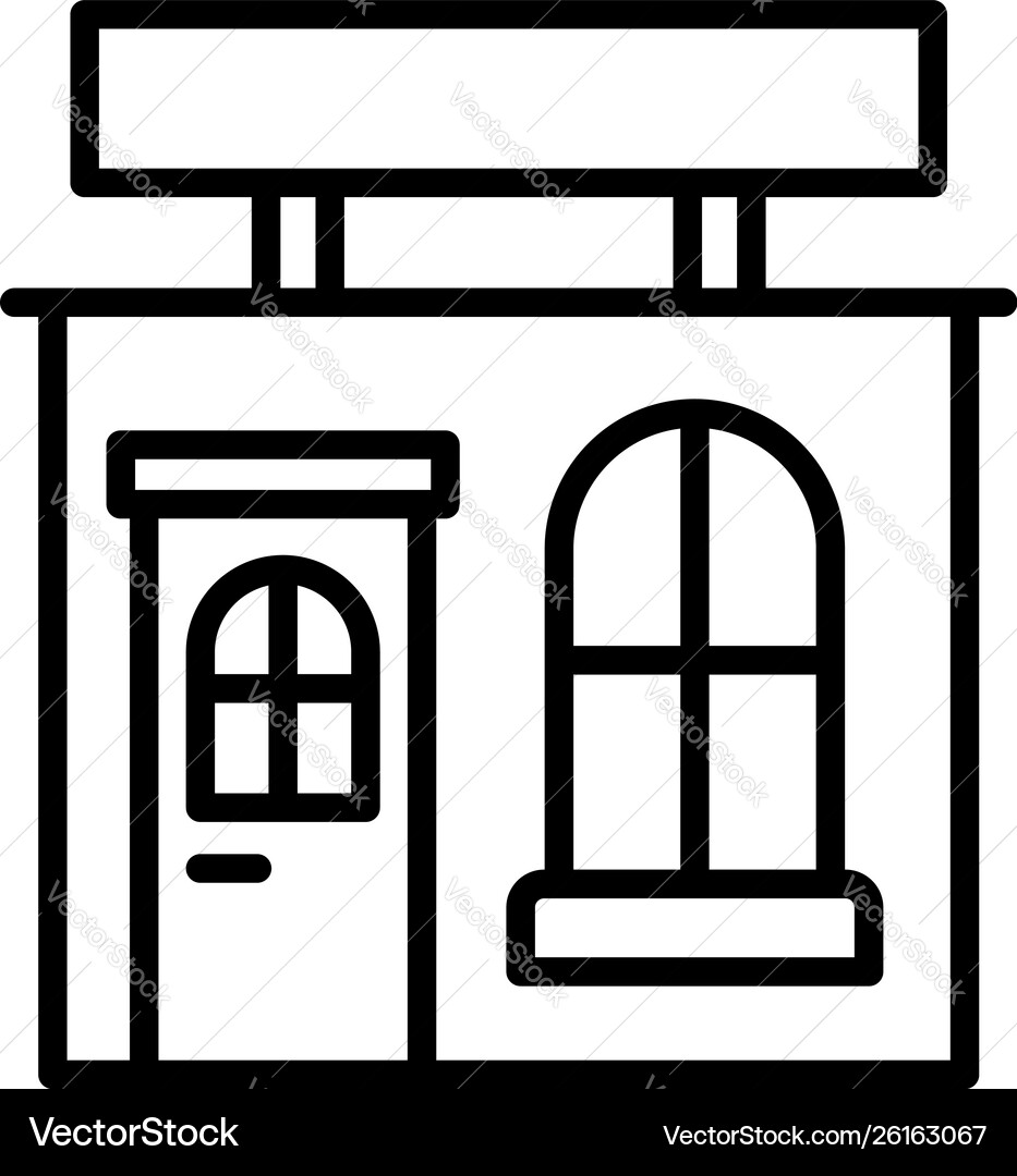 Coffee shop icon outline style Royalty Free Vector Image