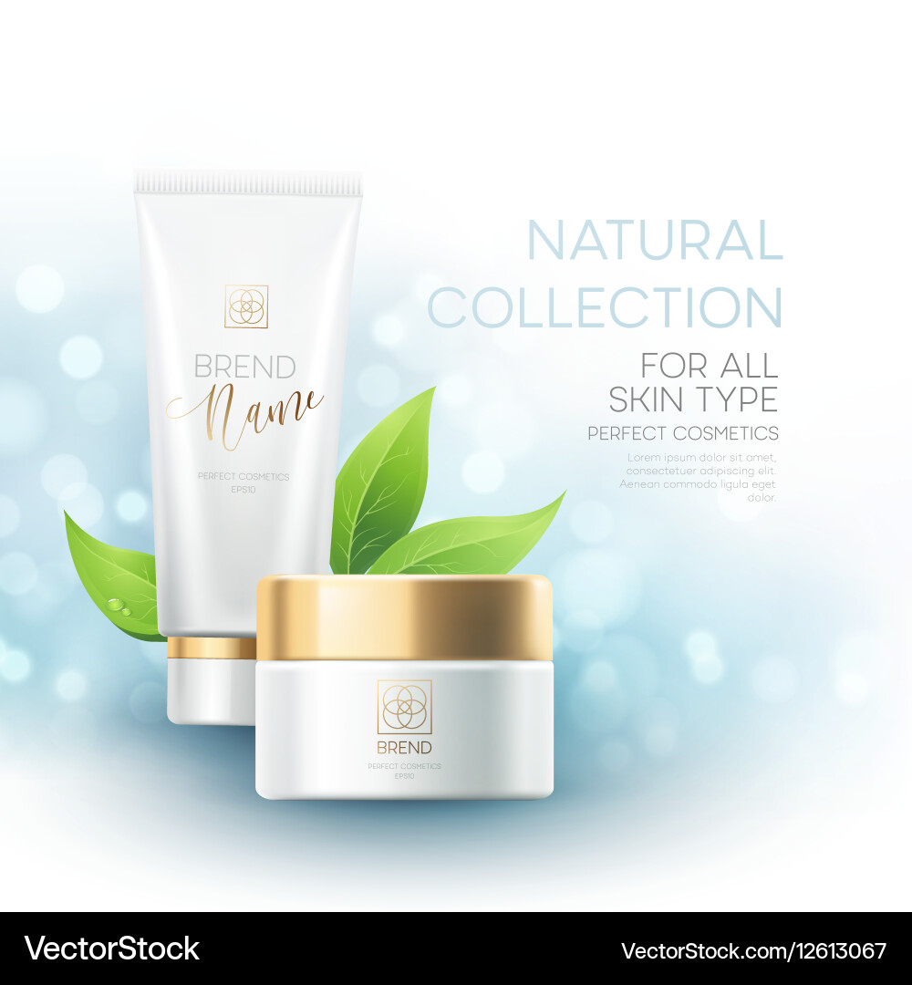 Design cosmetics product advertising Royalty Free Vector