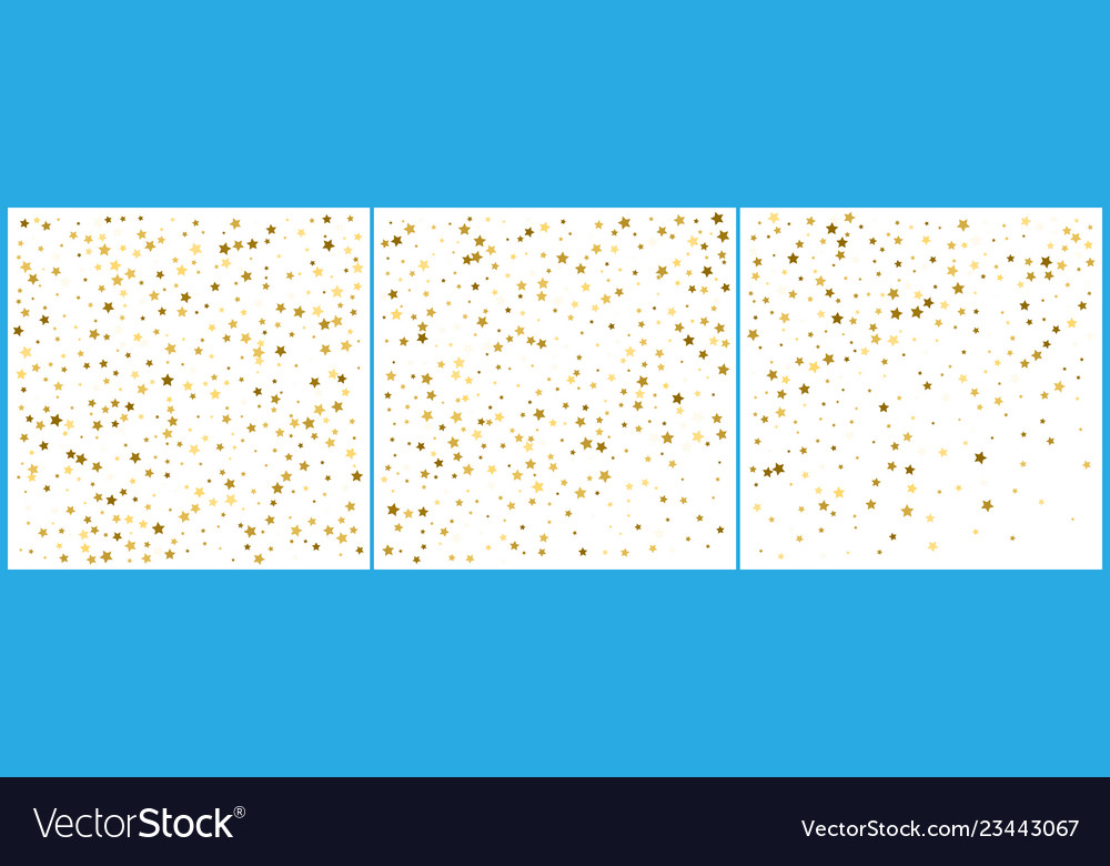 Gold star confetti celebrations simple festive Vector Image