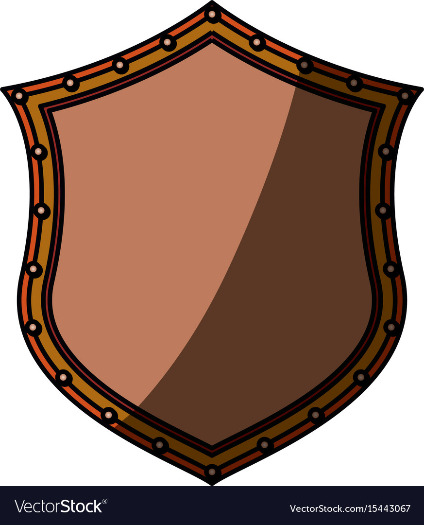 Isolated security shield Royalty Free Vector Image