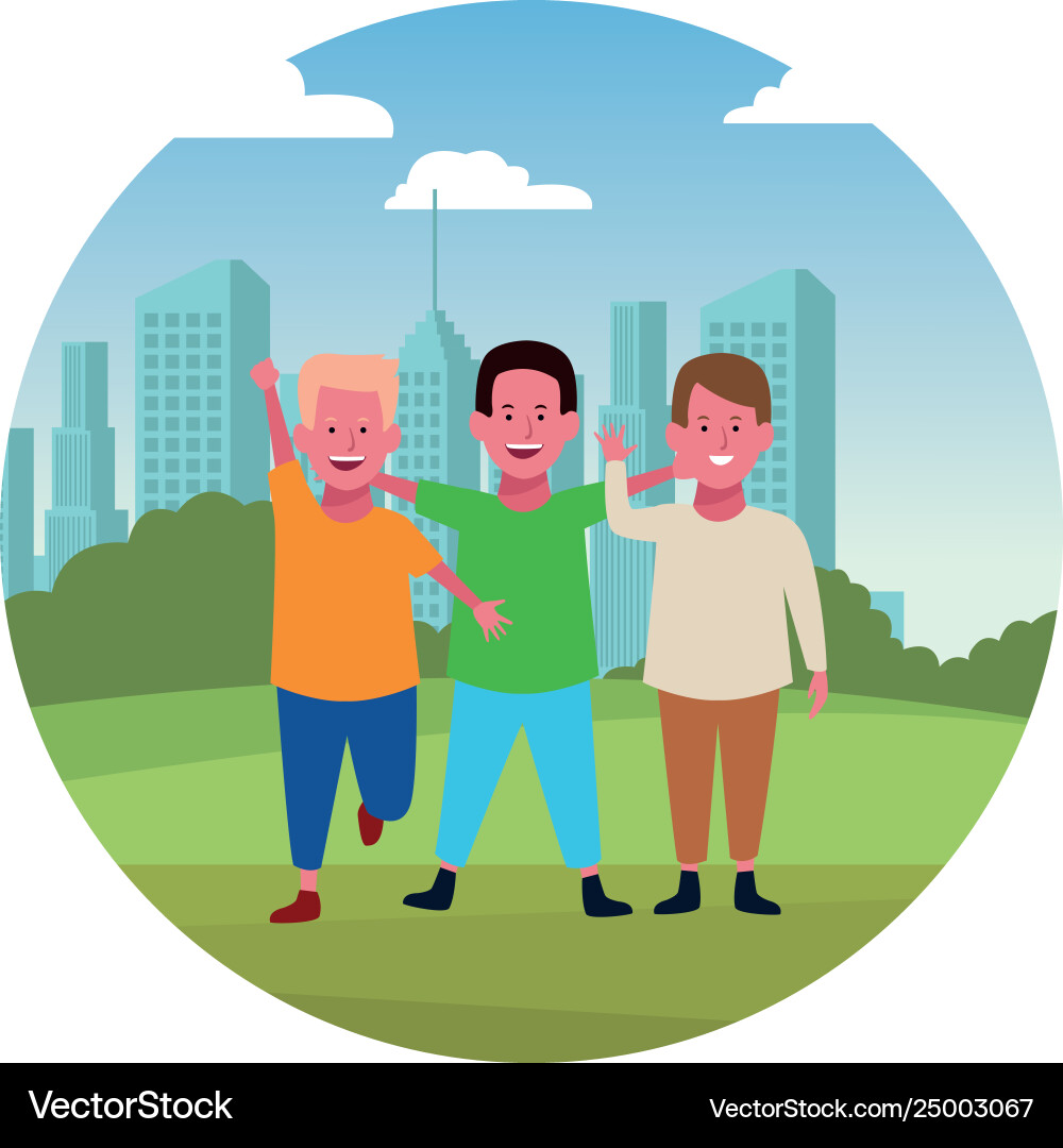 Kids friends cartoon Royalty Free Vector Image
