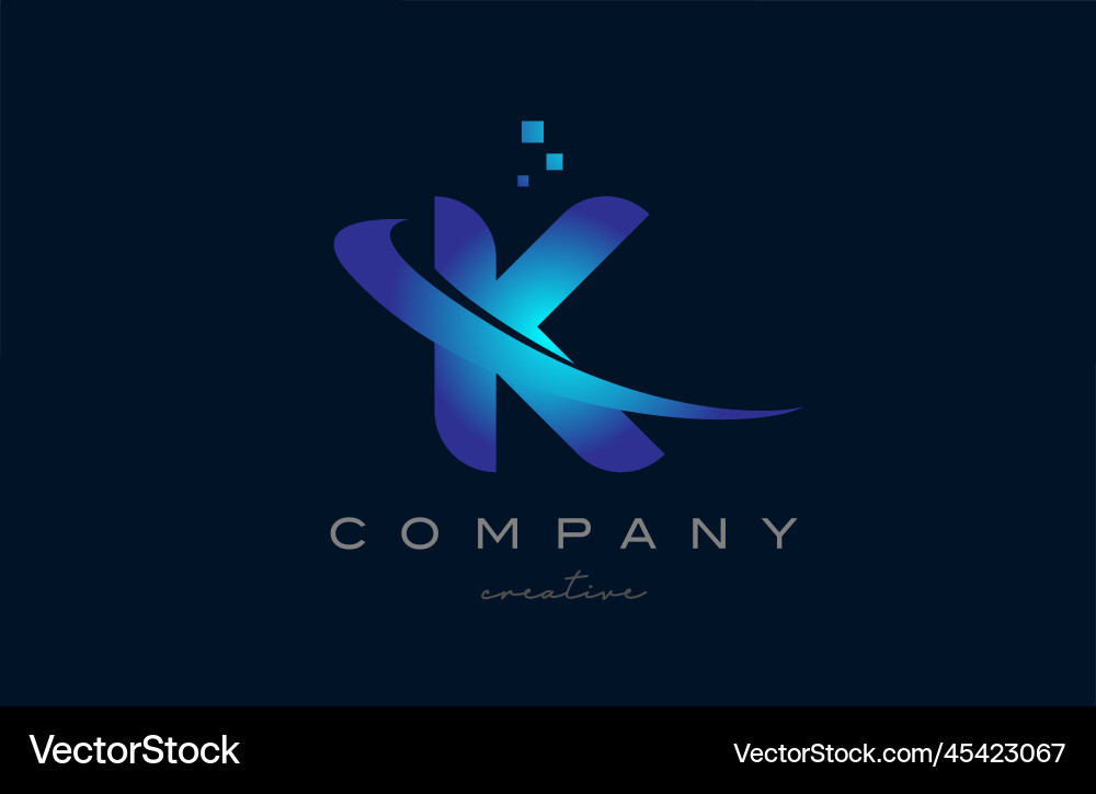 L blue alphabet letter logo icon creative design Vector Image