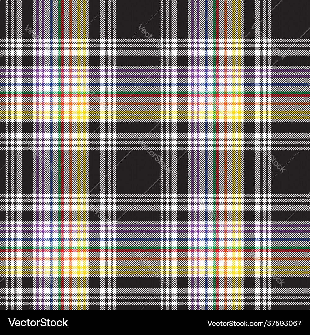 Rainbow plaid tartan checkered seamless pattern Vector Image