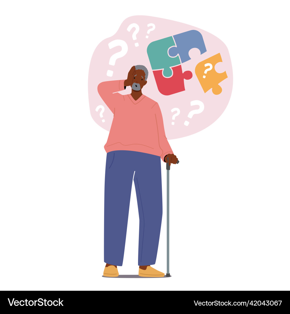 Senility concept alzheimer illness disease Vector Image