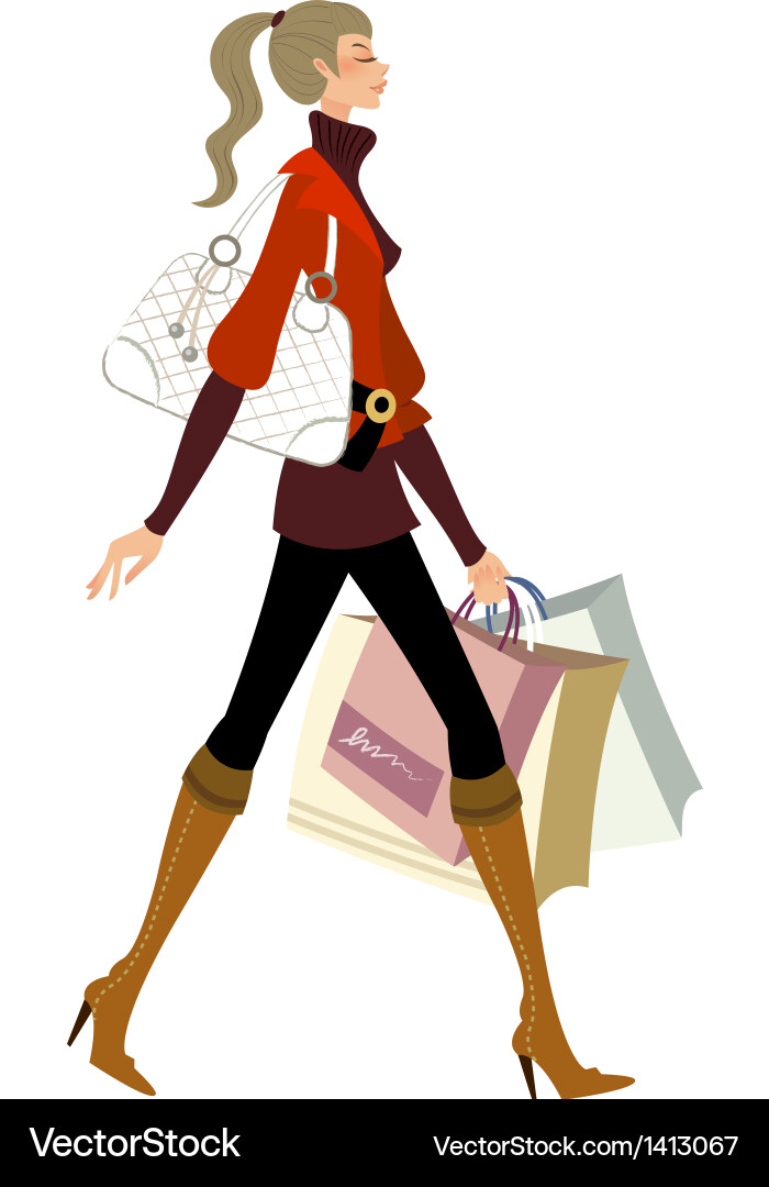 Side view of woman Royalty Free Vector Image - VectorStock