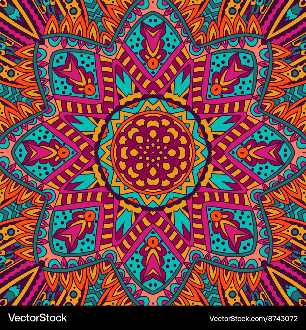 Abstract festive mandala flower ornamental Vector Image