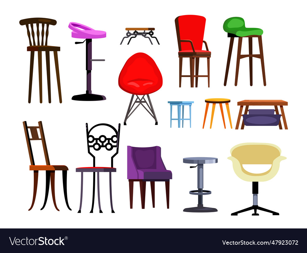 Chairs set Royalty Free Vector Image - VectorStock