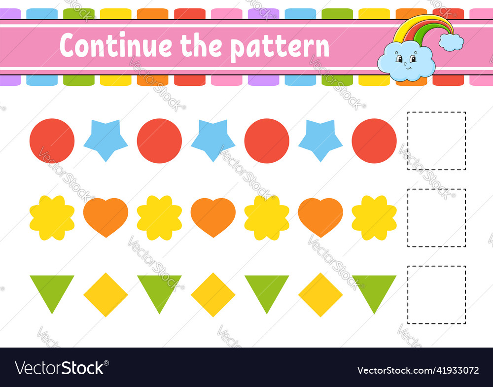Continue the pattern education developing Vector Image