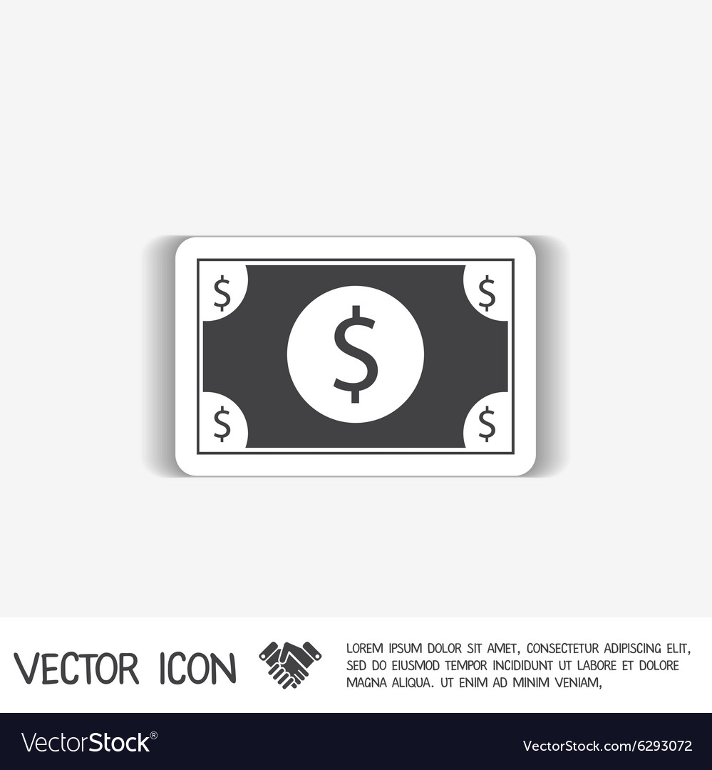 Dollar bill symbol of money Royalty Free Vector Image