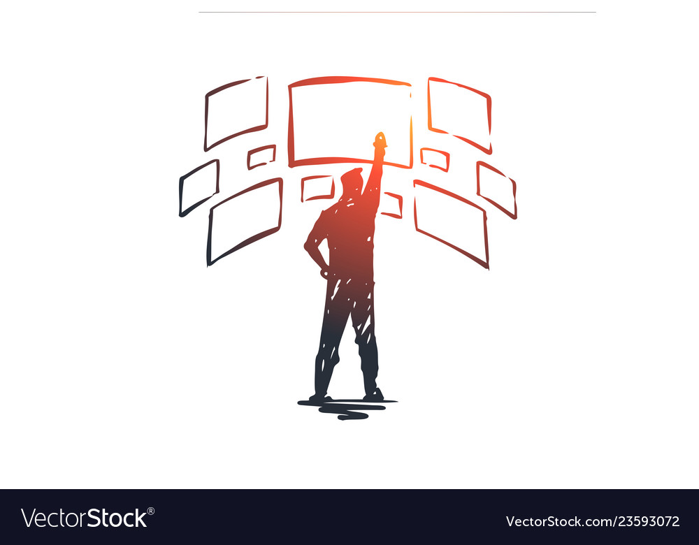 Interface design page screen layout concept Vector Image