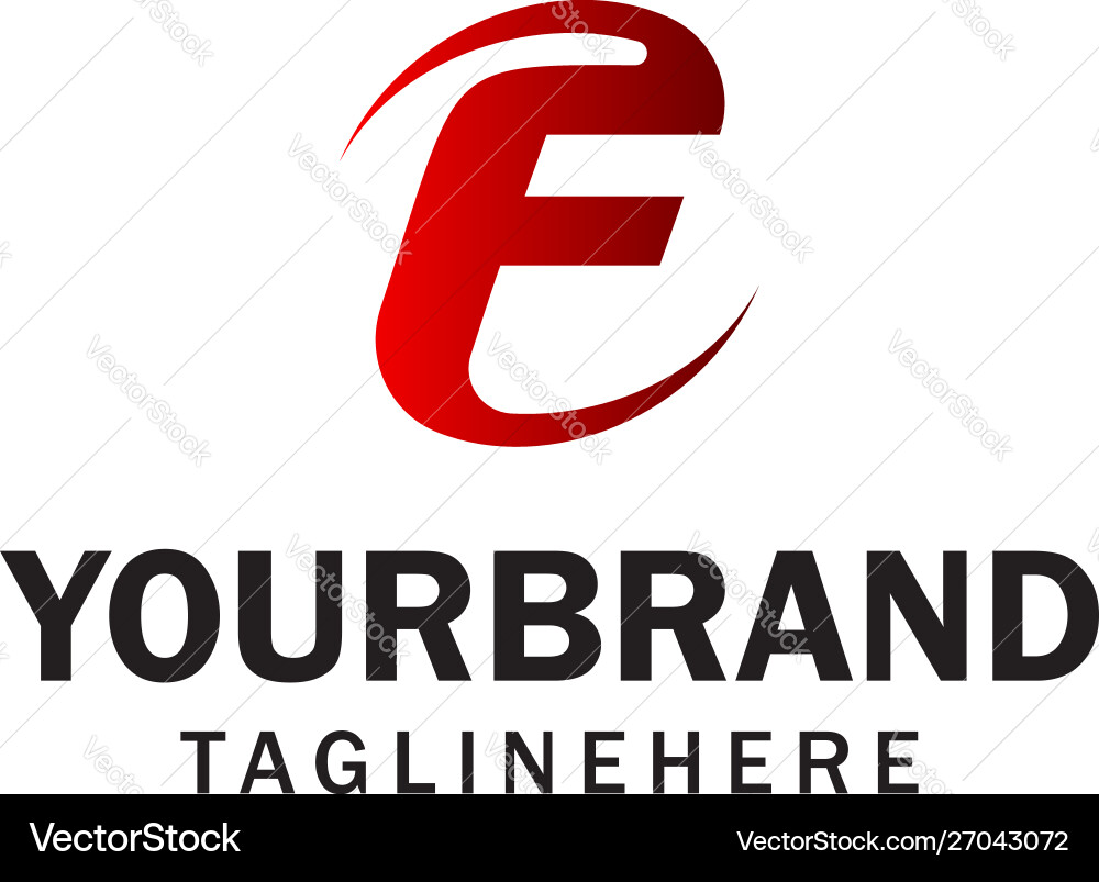 Letter f spin rotation logo design concept Vector Image