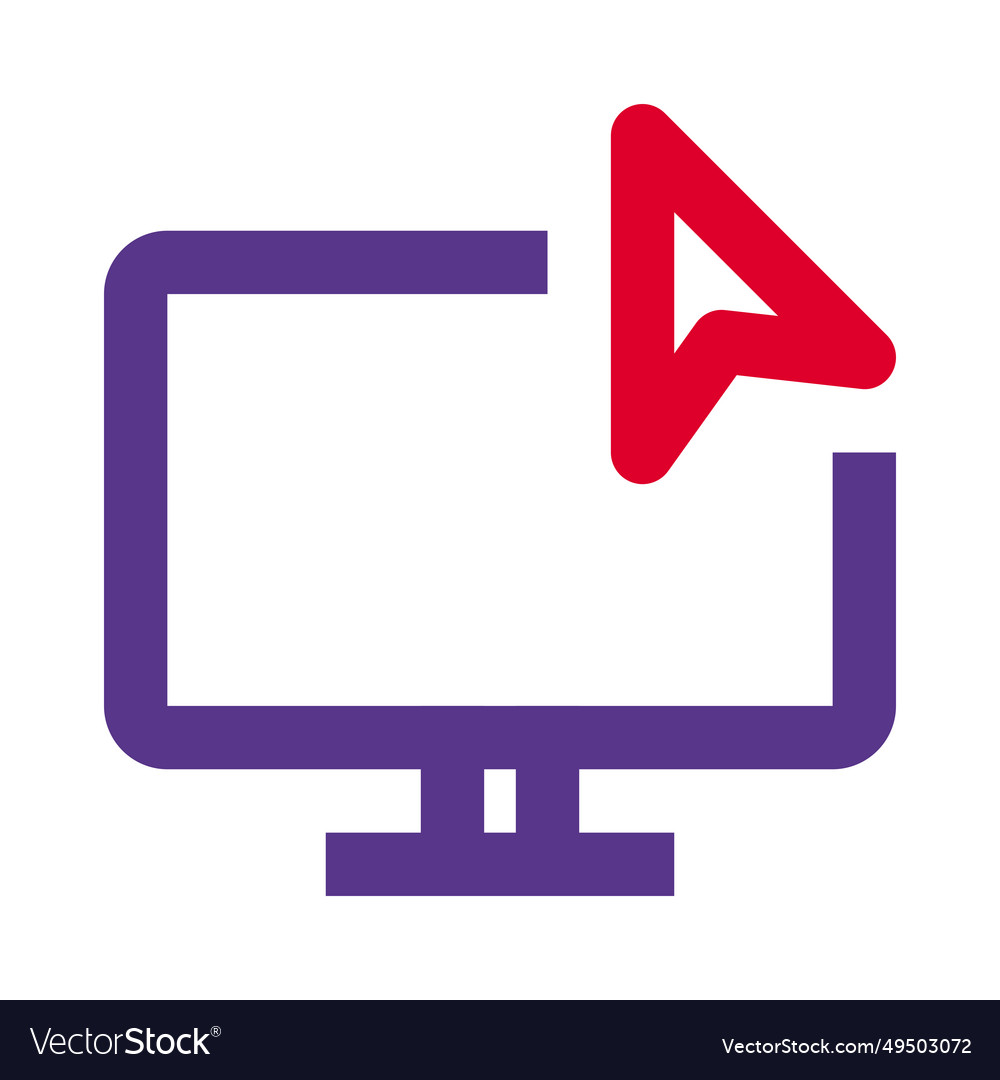 Monitor input controls the on-screen cursor Vector Image