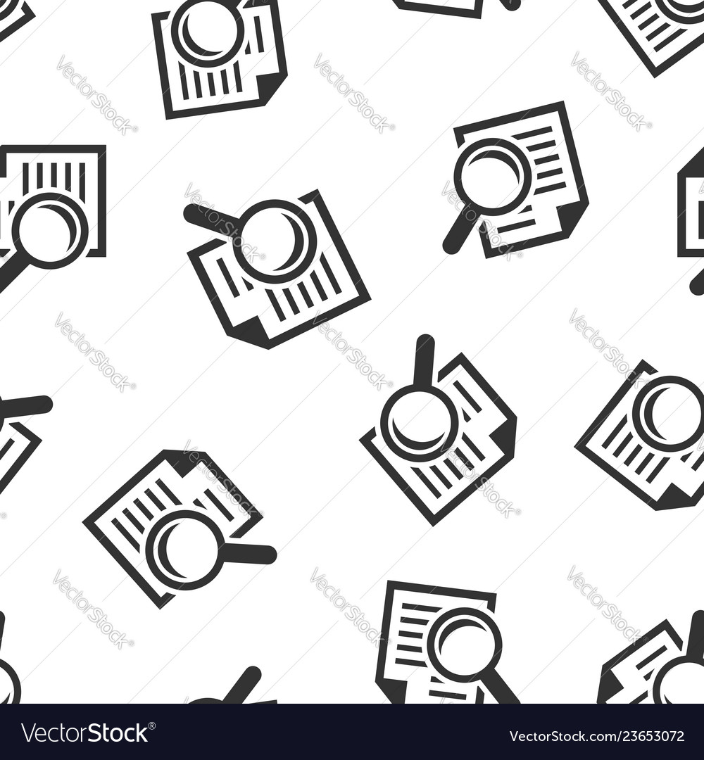 Scrutiny document plan icon seamless pattern Vector Image
