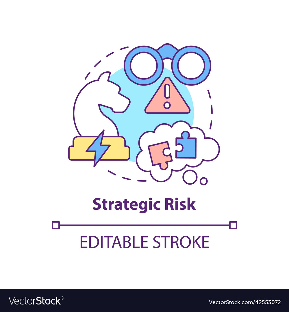 Strategic risk concept icon Royalty Free Vector Image Strategic risk concept icon Royalty Free Vector Image