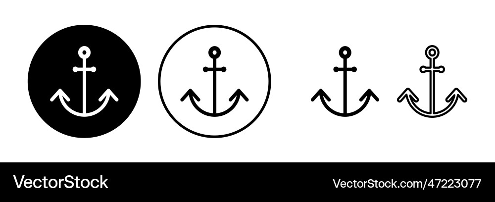 Anchor icon sign marine symbol Royalty Free Vector Image