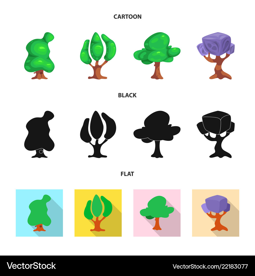 Design of tree and nature symbol set Royalty Free Vector