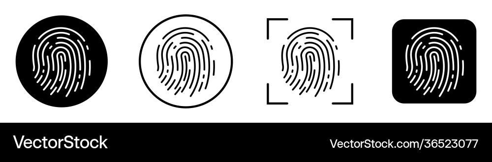 Fingerprint recognition concept icon Royalty Free Vector