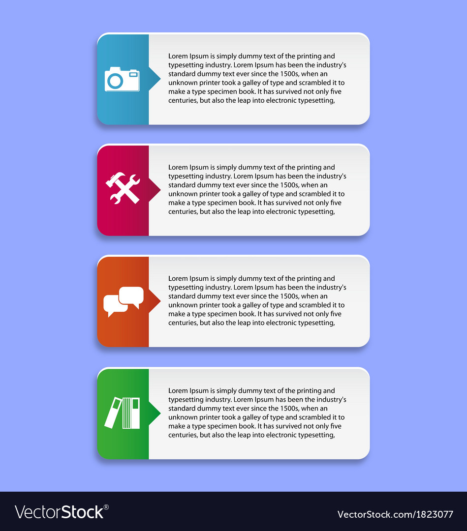 Infographic option elements Royalty Free Vector Image