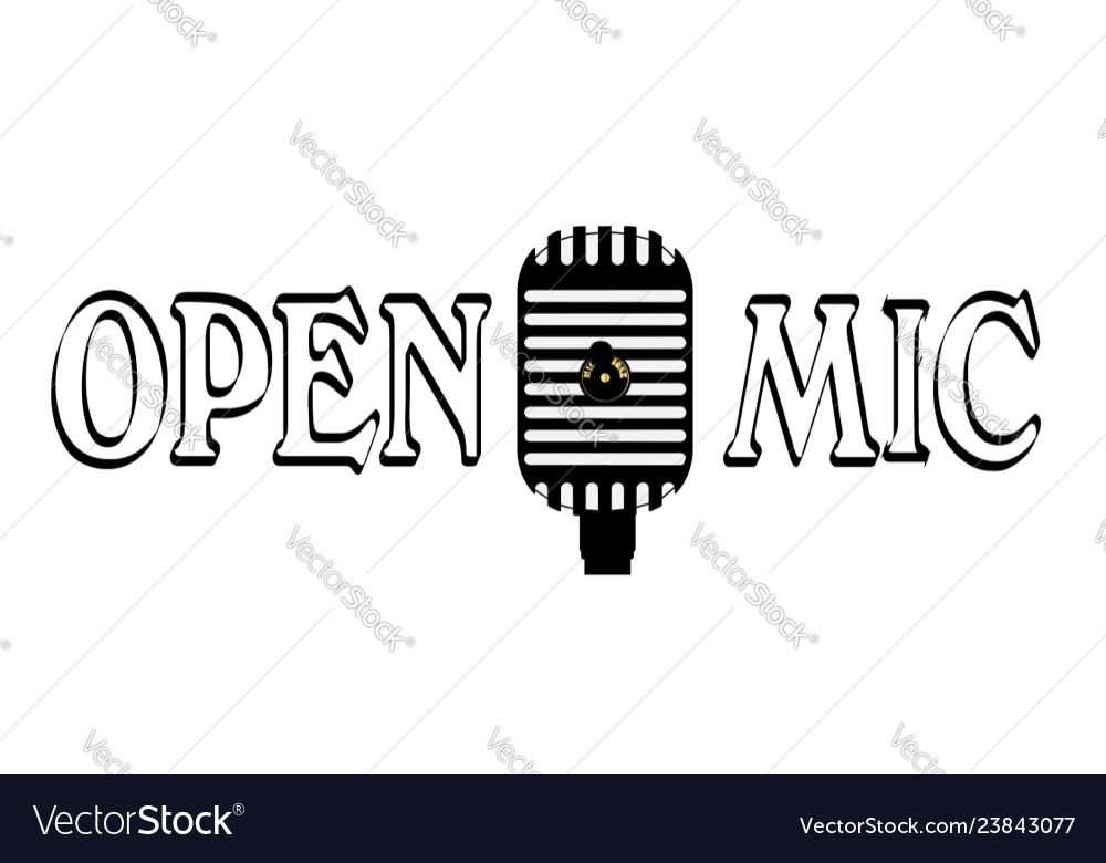 Open mic night Royalty Free Vector Image - VectorStock