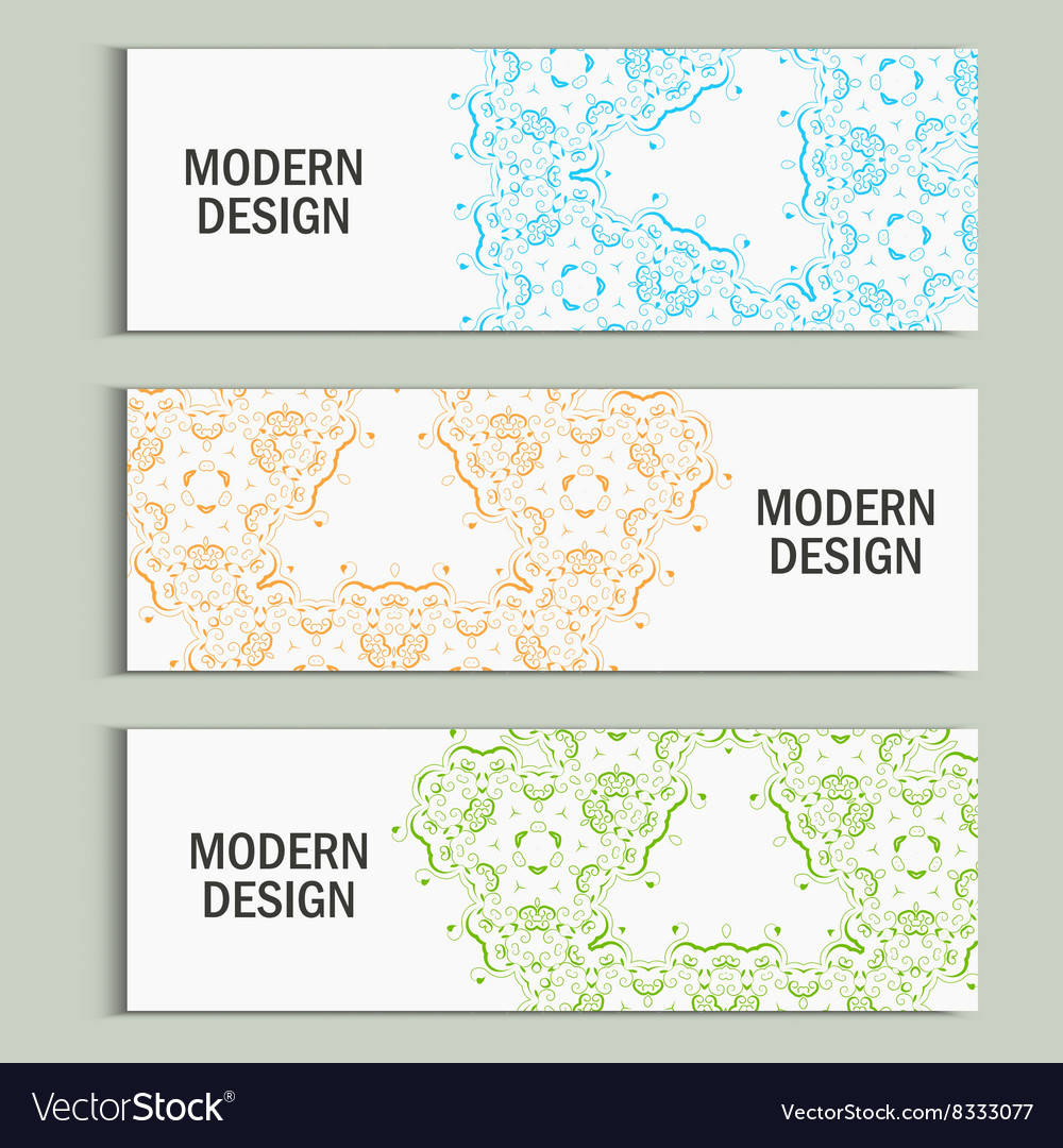 Set with abstract pattern Royalty Free Vector Image