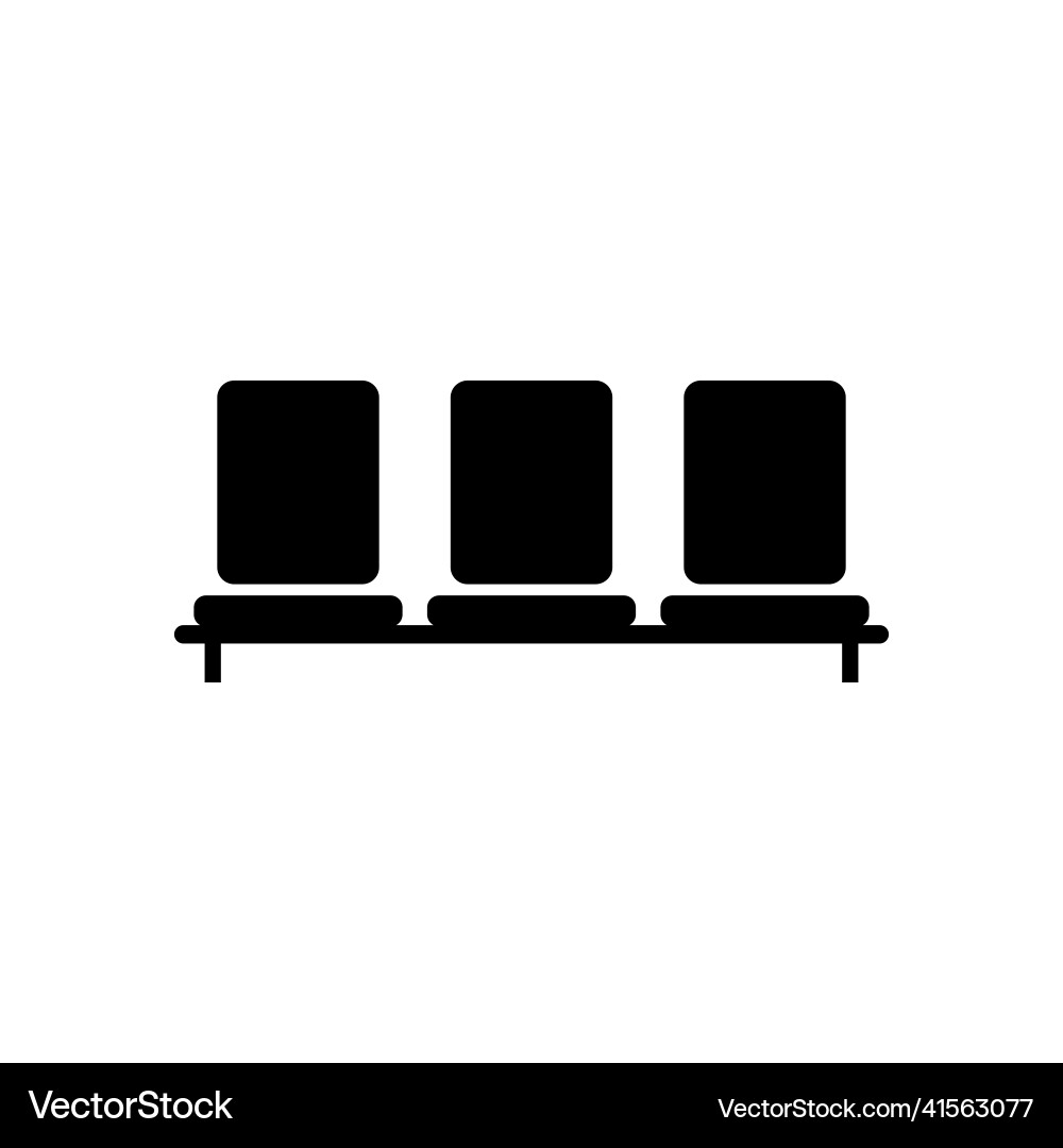 Waiting room icon design icon glyph style Vector Image