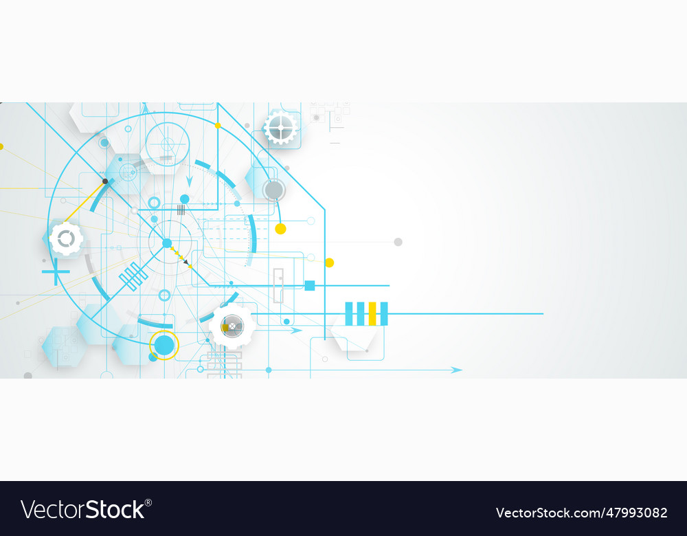 Abstract structure circuit computer technology Vector Image