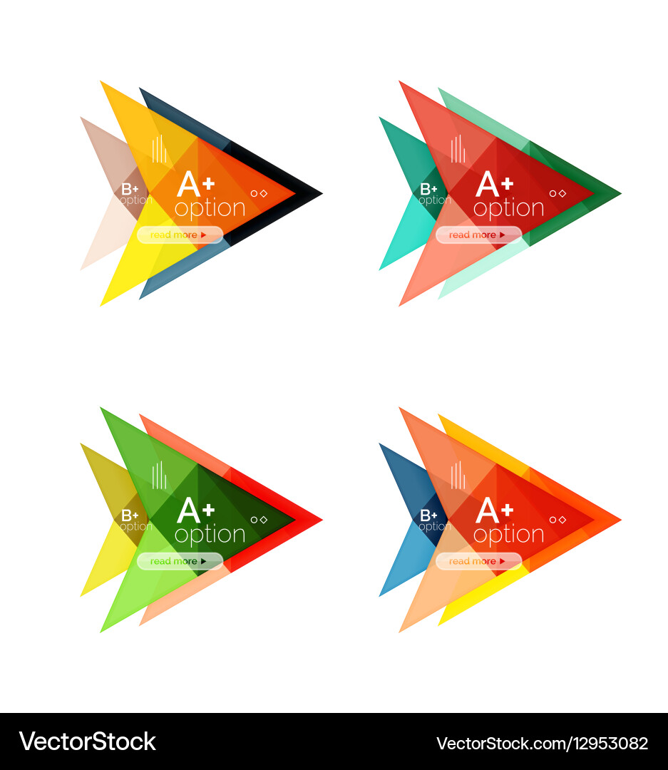 Colorful arrow option infographics Royalty Free Vector Image