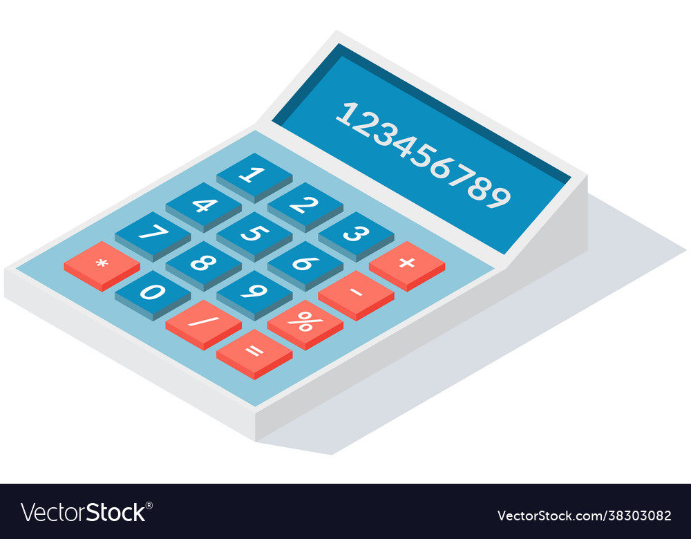 Device for calculating mathematical data Vector Image
