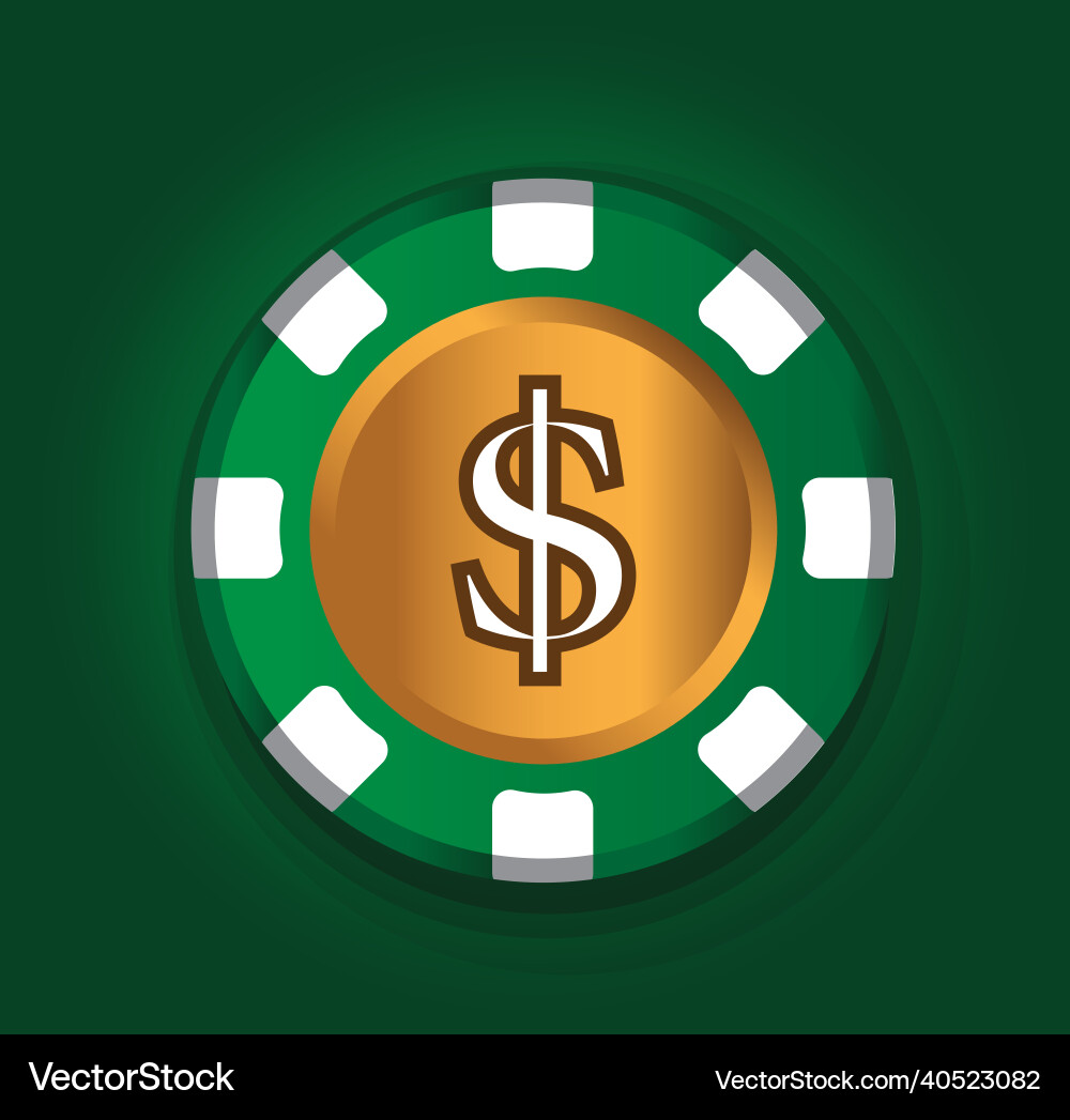 Dollar-coin theme design for casino concept Vector Image