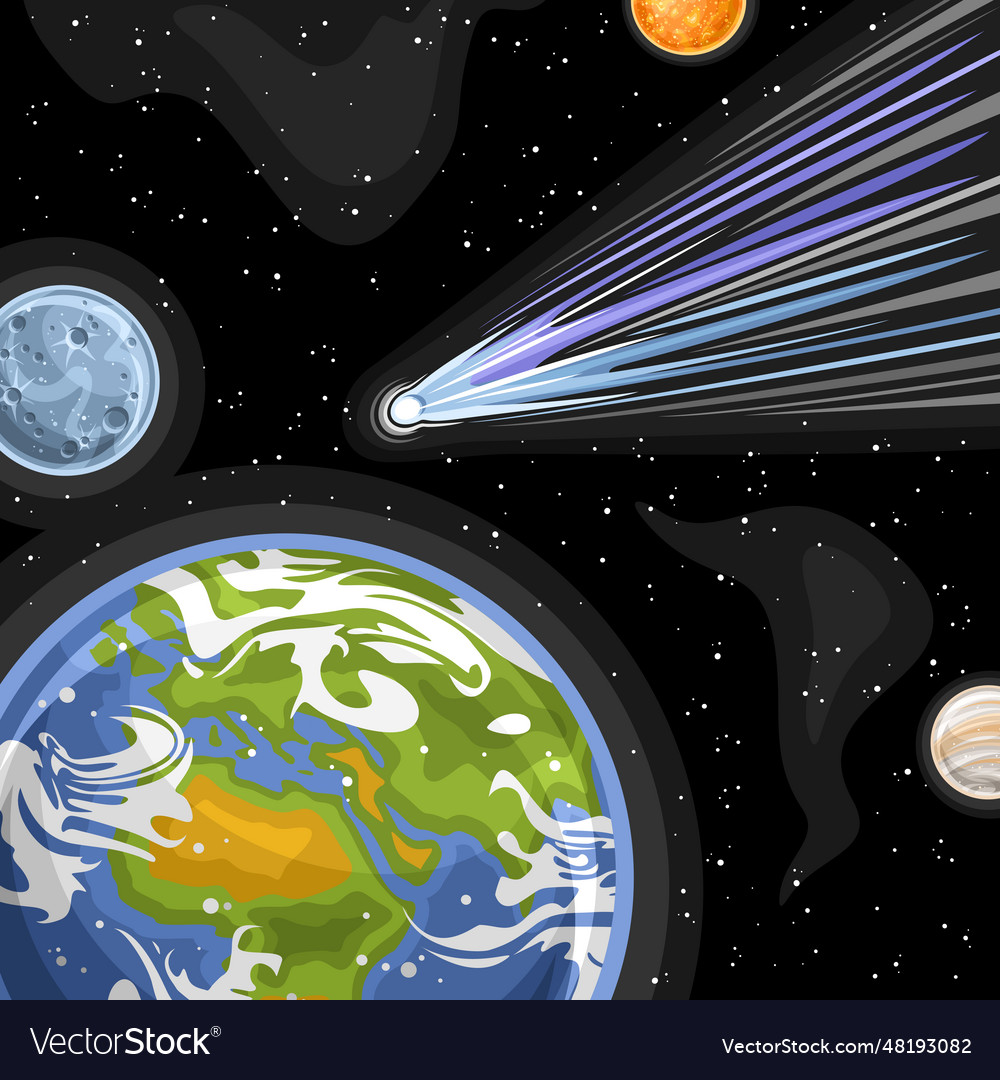 Falling comet Royalty Free Vector Image - VectorStock