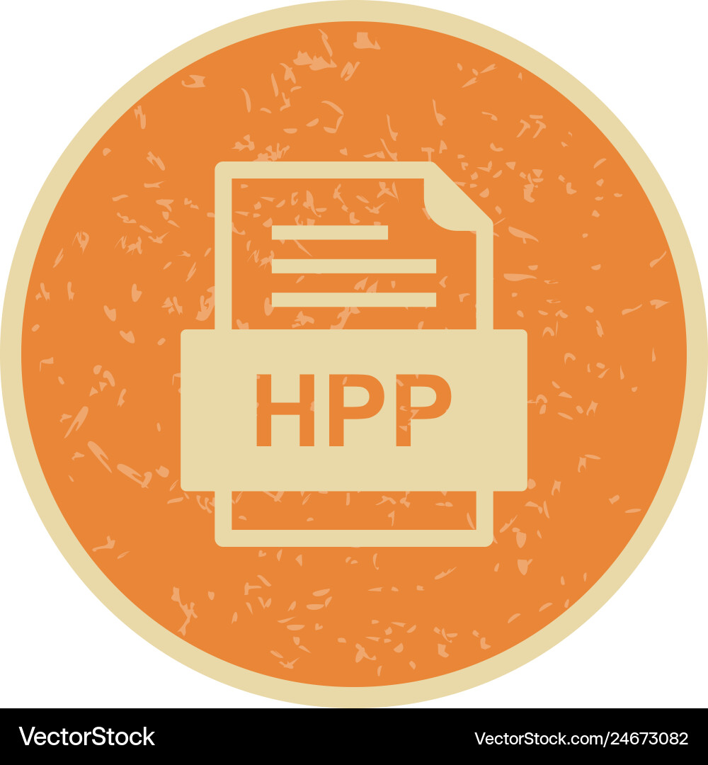 Hpp file document icon Royalty Free Vector Image