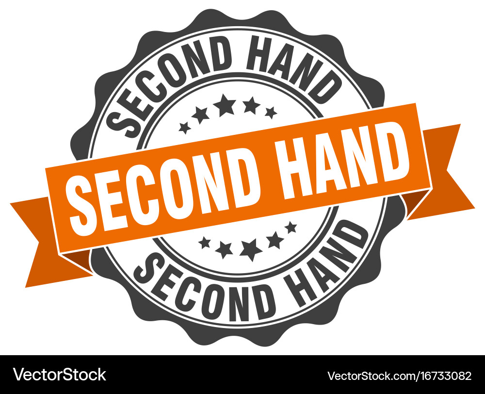 Second hand stamp sign seal Royalty Free Vector Image